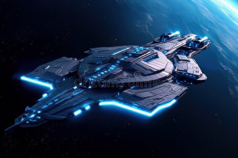 Spaceships on the Way To Deep Space. Sci-fi Futuristic Art. AI Stock ... Spaceships on the Way To Deep Space. Sci-fi Futuristic Art. AI Stock ...