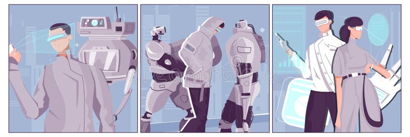 Future Technology Square Illustrations Stock Vector - Illustration of ...