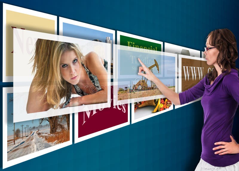 Future Technology Touch Screen Stock Image - Image of futuristic ...