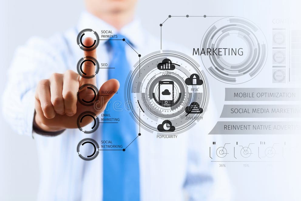 Future Technology in Use . Mixed Media Stock Photo - Image of science ...