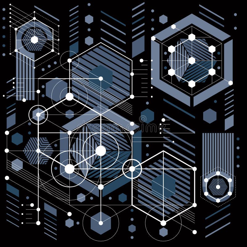 Future Technology Vector Drawing, Industrial Wallpaper. Graphic Stock ...