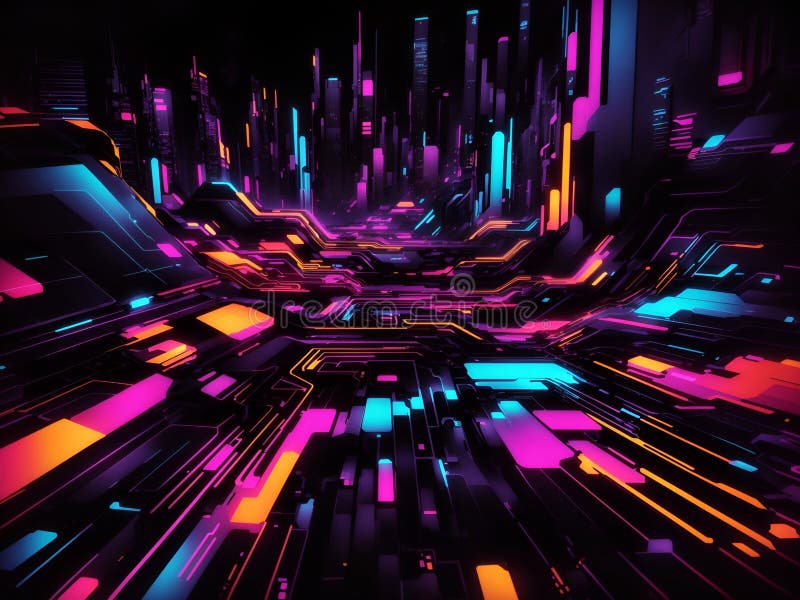 Future Technology Wallpaper Neon Background Abstract Art Website Design ...