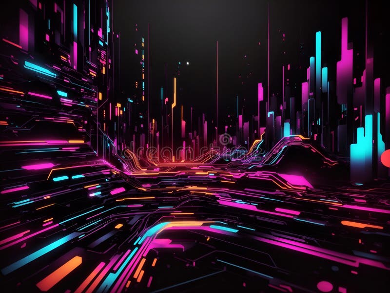 Future Technology Wallpaper Neon Background Abstract Art Website Design ...