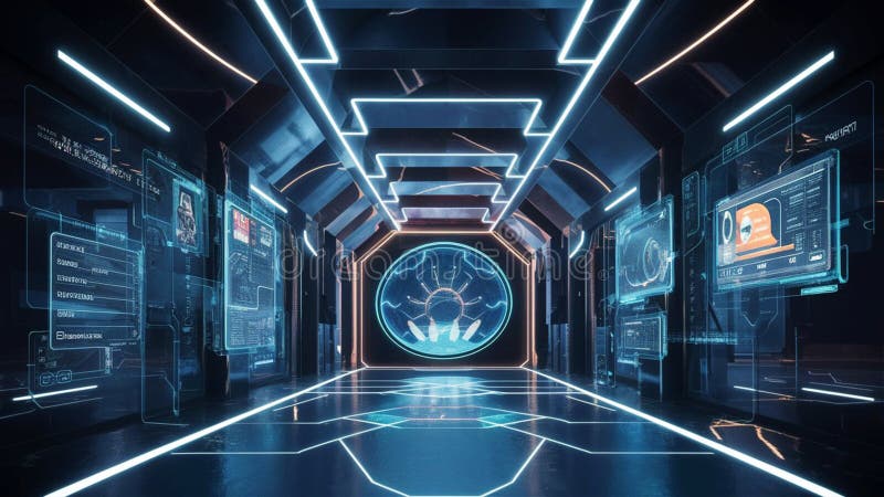 Futuristic Tech World for Our Next Generations Stock Illustration ...