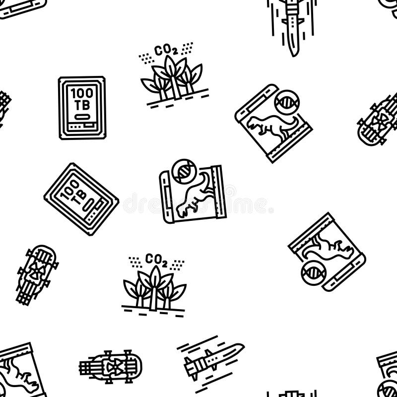 Future Techology Digita Modern Vector Seamless Pattern Stock Vector ...