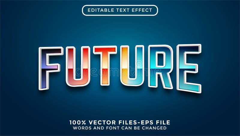 Future Text. Editable Text Effect Premium Vector Stock Vector ...