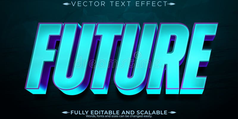 Future Text Effect, Editable Futuristic and Ai Technology Customizable ...