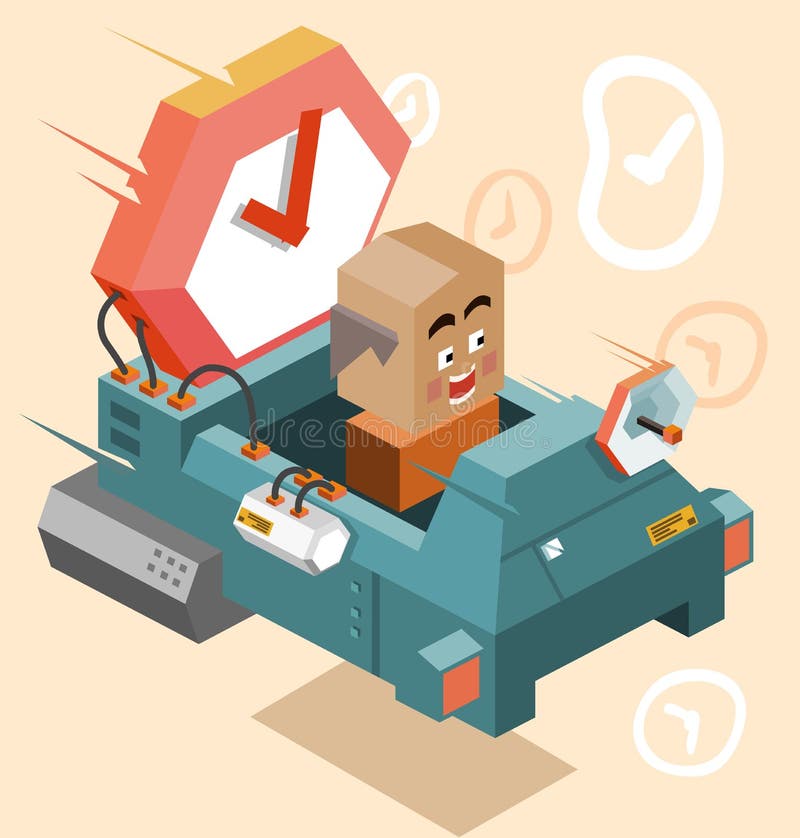 Future time machine stock illustration. Illustration of traveller ...