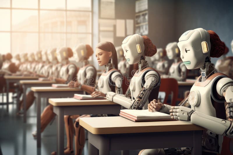 Robots Studying Machine Learning in the Future, Back To School ...