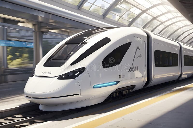 Future Train with Advanced Technology Stock Image - Image of technology ...