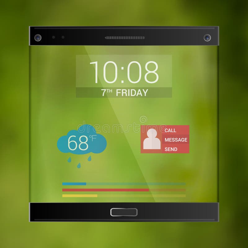 The Future Transparent Cell Phone Vector Stock Vector - Illustration of ...