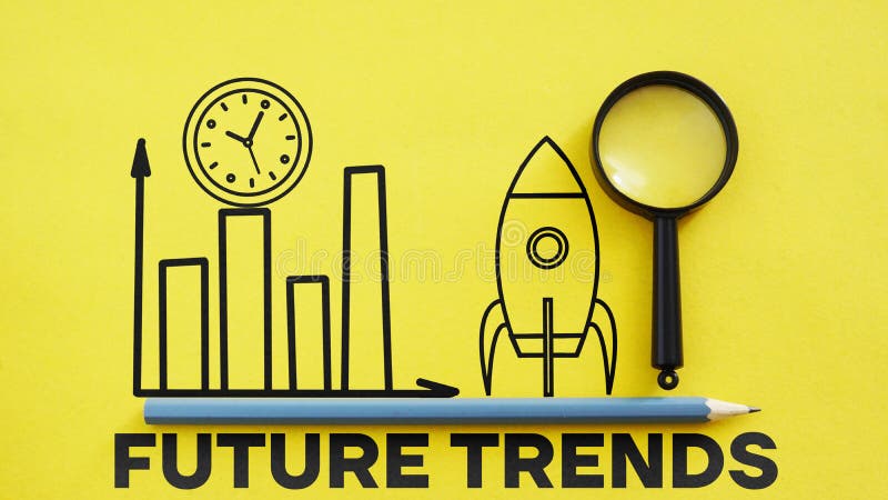 Future Trends are Shown Using the Text Stock Photo - Image of system ...