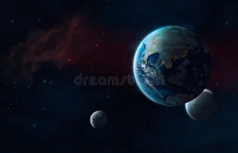 The future universe stock illustration. Illustration of comet - 29227478