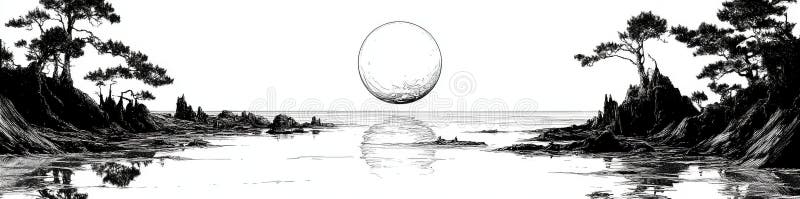 Future Urban Landscapes Showcasing Abstract Designs of Planets and ...