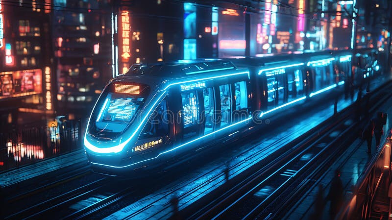 Future urban light rail stock photo. Image of tram, track - 373886246