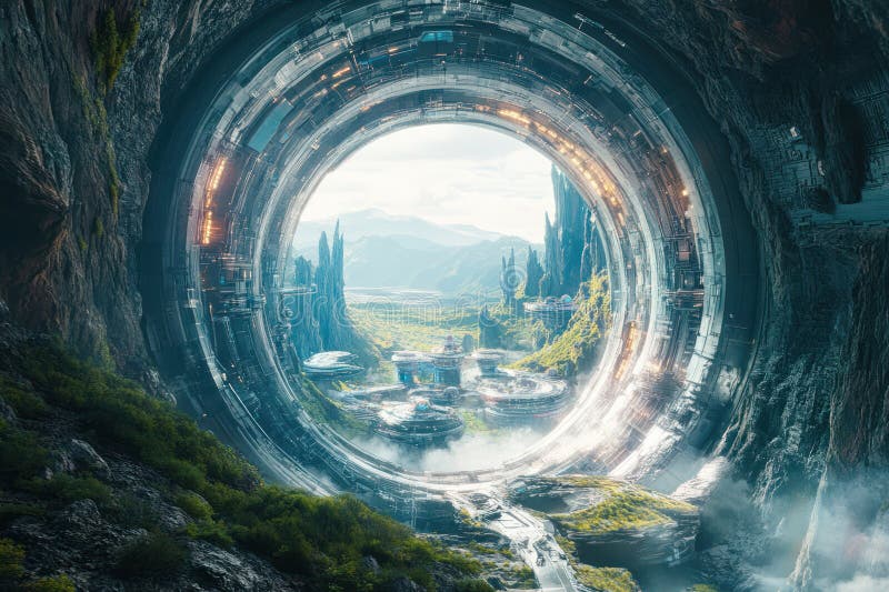 Future Utopia: a Closeup of a Mesmerizing Space Colony with Innovative ...