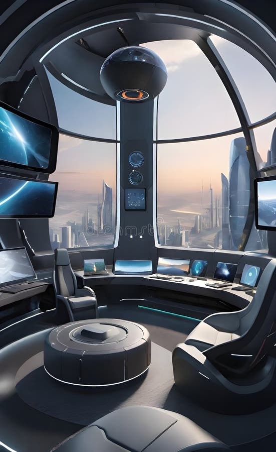 Future View with Upgrade Technology Ai Generated Stock Illustration - Illustration of turbines ...