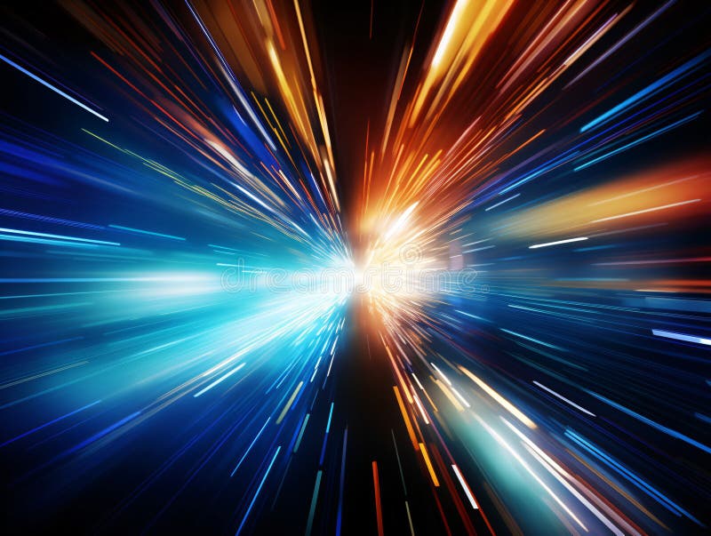 Future Virtual Reality, Motion Effect, Curve of Neon Bright. Highway ...