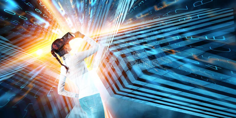 Future of Virtual Technology. Mixed Media Stock Photo - Image of ...