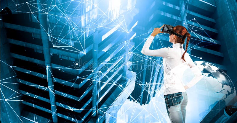 Future of Virtual Technology. Mixed Media Stock Photo - Image of ...