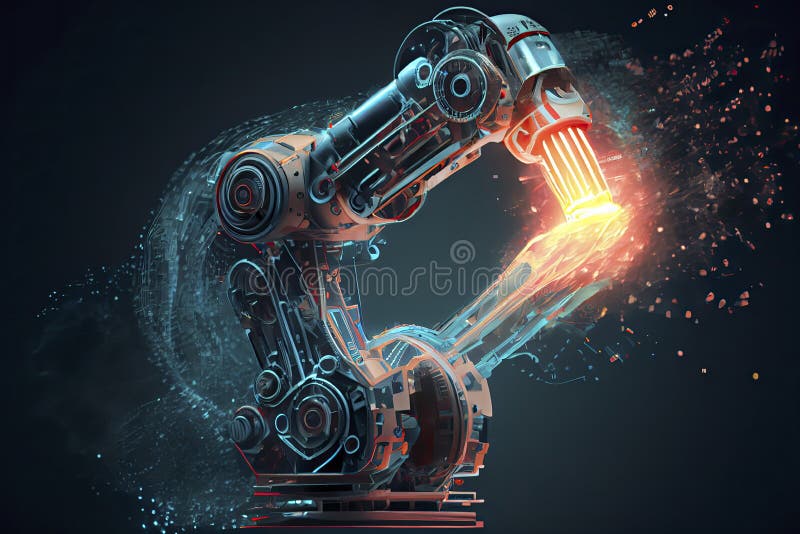 Future Vr Technology for Mechanized Industry Robot Arm Control Stock ...