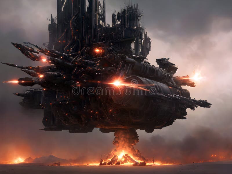 Future War, Generative AI Illustration Stock Illustration ...