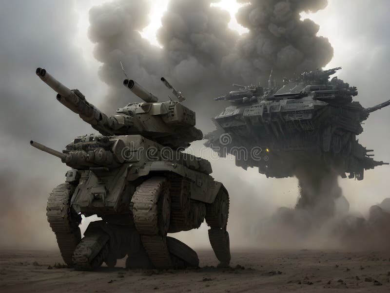 Future War, Generative AI Illustration Stock Illustration ...