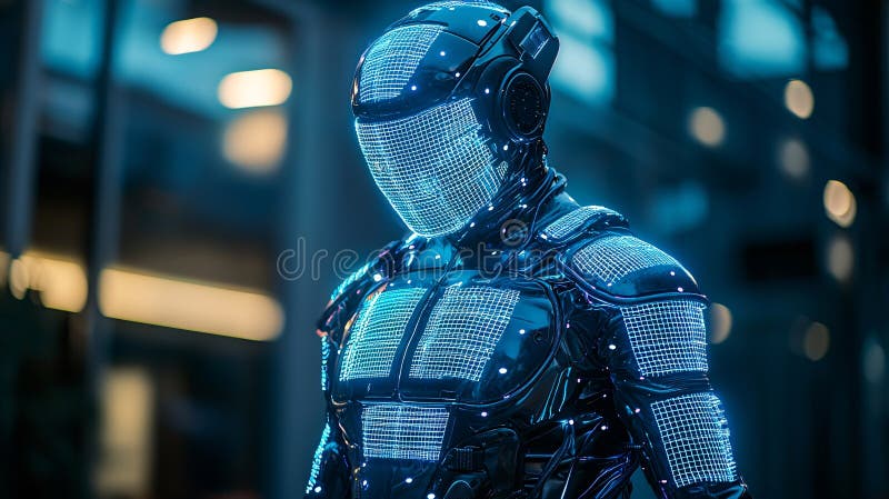 Future warrior stock illustration. Illustration of network - 385572844