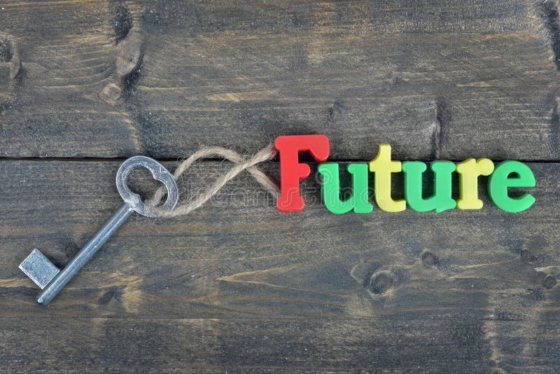 Future on wooden table stock image. Image of desk, office - 74534221