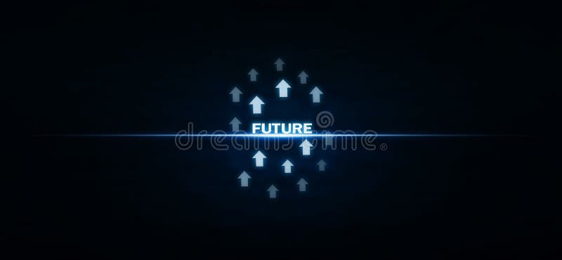 Future word and arrows. stock illustration. Illustration of arrows ...