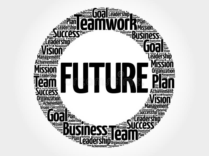 Future word cloud collage stock illustration. Illustration of product ...