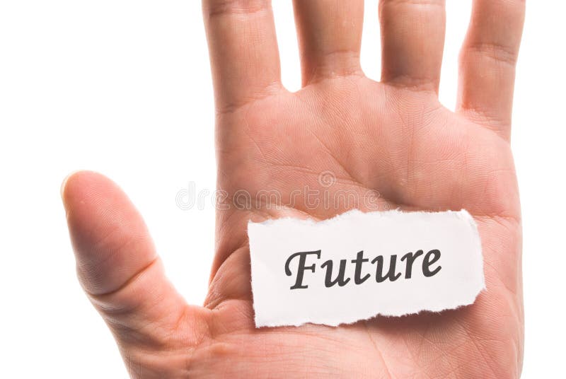 Future word in hand stock image. Image of abstract, isolated - 18402403