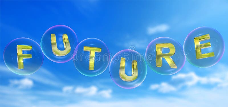 3d Future word stock illustration. Illustration of forecasting - 12834827