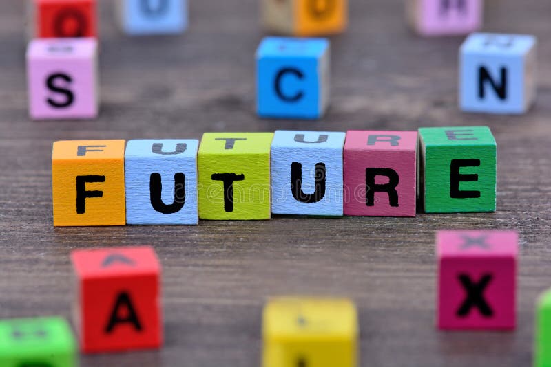 Future word on table stock image. Image of text, colorful - 92966121