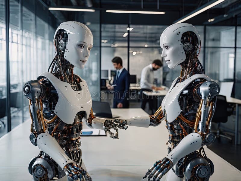 The Future of Work and AI, Illustrating Concept AI Generated Stock ...