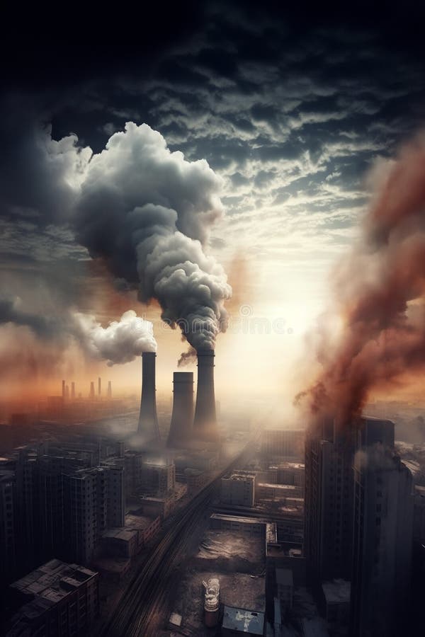 Future World with Air Pollution, Ecological Problems and Climate ...