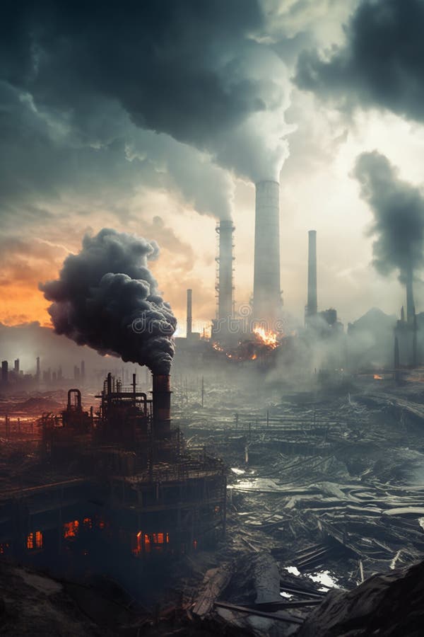 Future World with Air Pollution, Ecological Problems and Climate ...