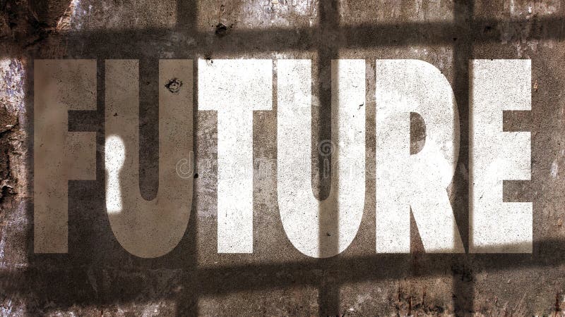 To the Future Written on the Road Stock Image - Image of message ...