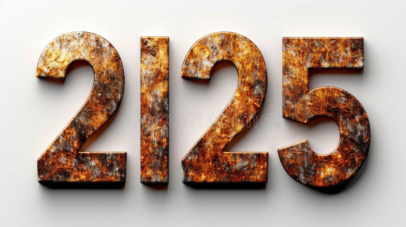 Future Year 2125 on White Background for New Year or Future Concepts ...