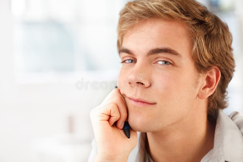 The Future is Yours. Shot of a Young Man Relaxing at Home. Stock Image ...