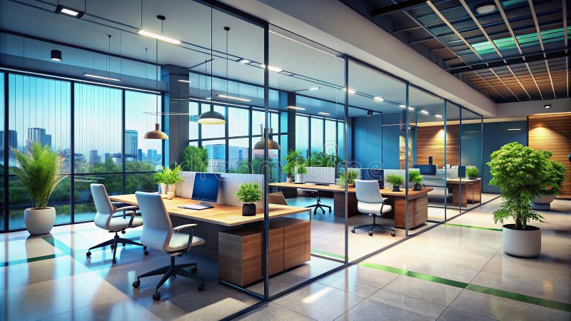 FutureForward Corporate Office Design AIGenerated Spaces Featuring ...