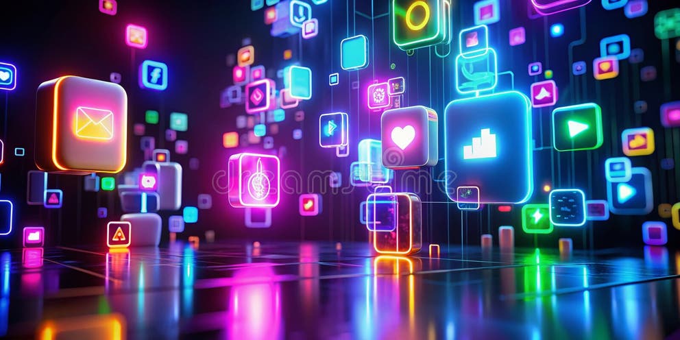 FutureForward Mobile App Icons Innovative Digital Interface Design for ...