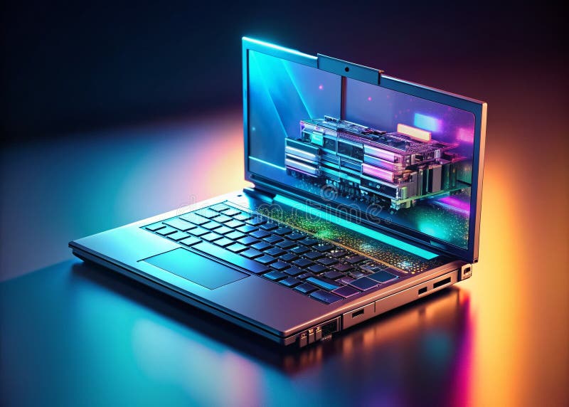 FutureForward Tech a 3D Render of a Futuristic Laptop in the Making ...