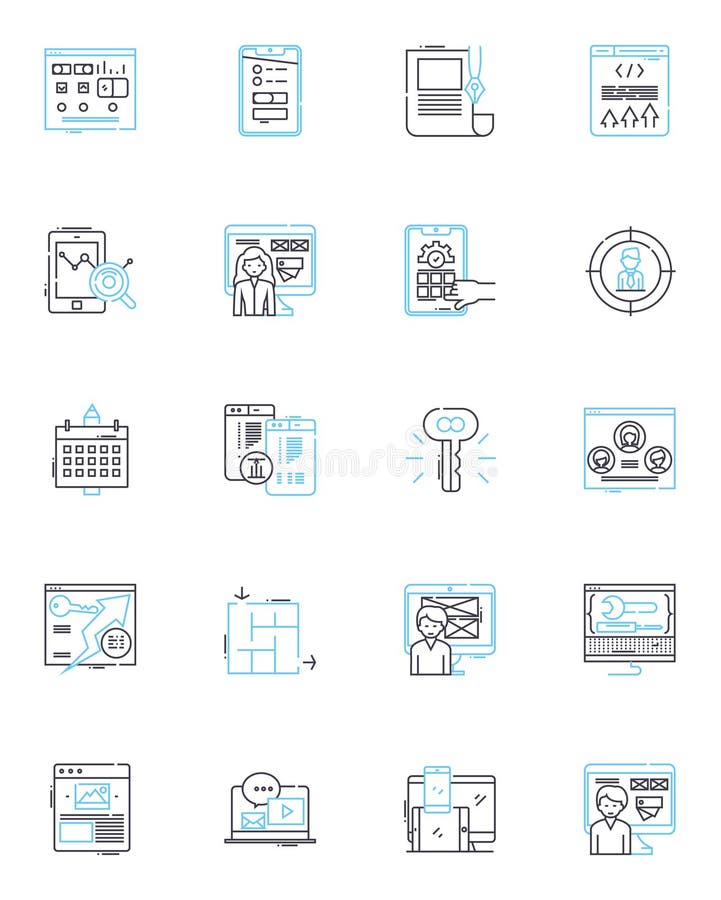 Futures Trading Linear Icons Set. Contracts, Futures, Derivatives ...