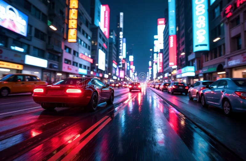 Futurism Science Fiction, Cyber City, Panorama Virtual Reality. AI ...