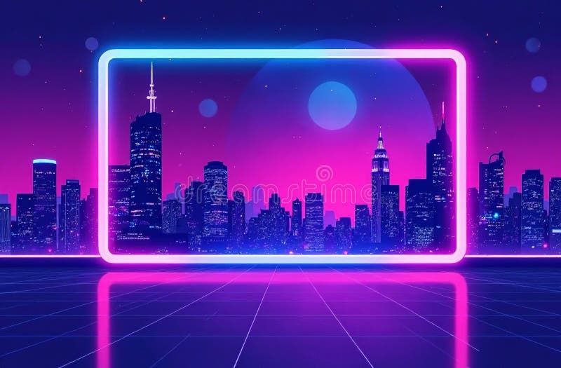 Futurism Science Fiction, Cyber City, Panorama Virtual Reality. AI ...