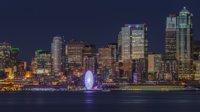 Futuristic Seattle Washington Skyline Abstract Stock Photo - Image of ...