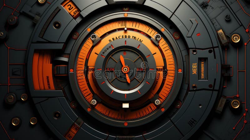 Futurist Mechanical Precision: Droidrc Clock App Stock Image - Image of ...
