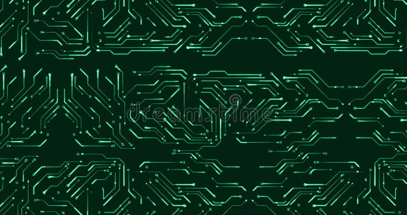 Futurist Movement of Green Matrix Digital Glow Vertical and Horizontal ...