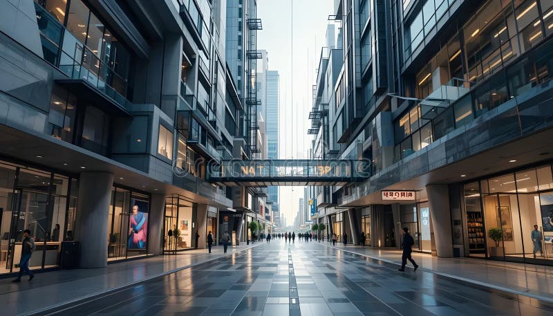 Futuristic Abstract Architectural Design with Geometric Patterns and ...